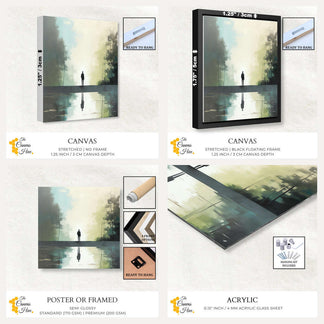 Solitude's Reflection | Minimalist Wall Art Prints – The Canvas Hive